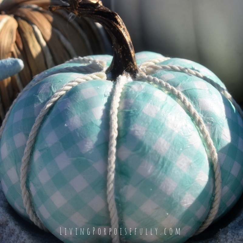 DIY Coastal Aqua Pumpkins - Living Porpoisefully