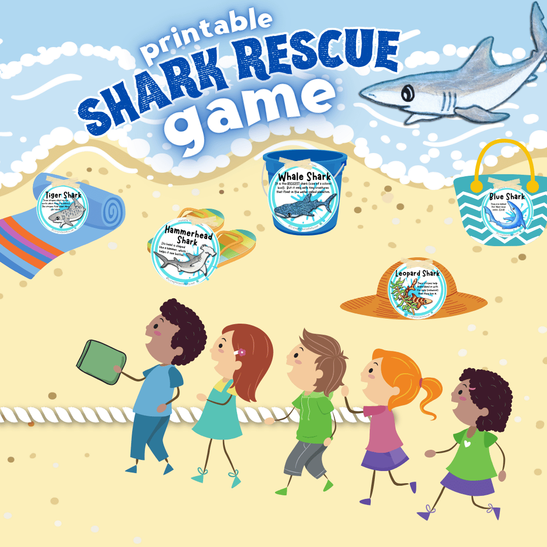 Jawsome Shark Rescue: Fin-Tastic Shark-Themed Party Game for Kids ...